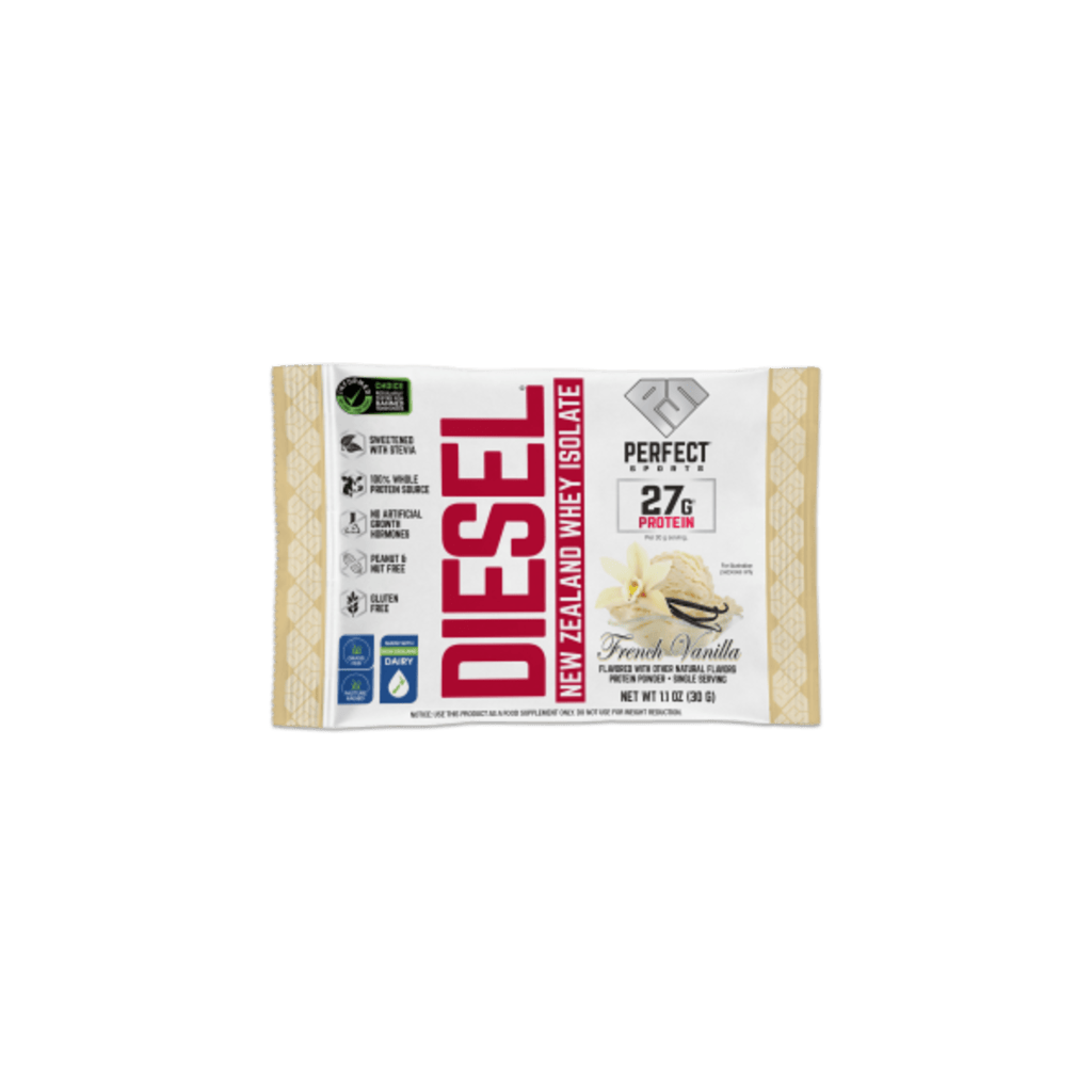 PERFECT Sports Diesel New Zealand 100% Whey Protein Isolate Sample Pac ...