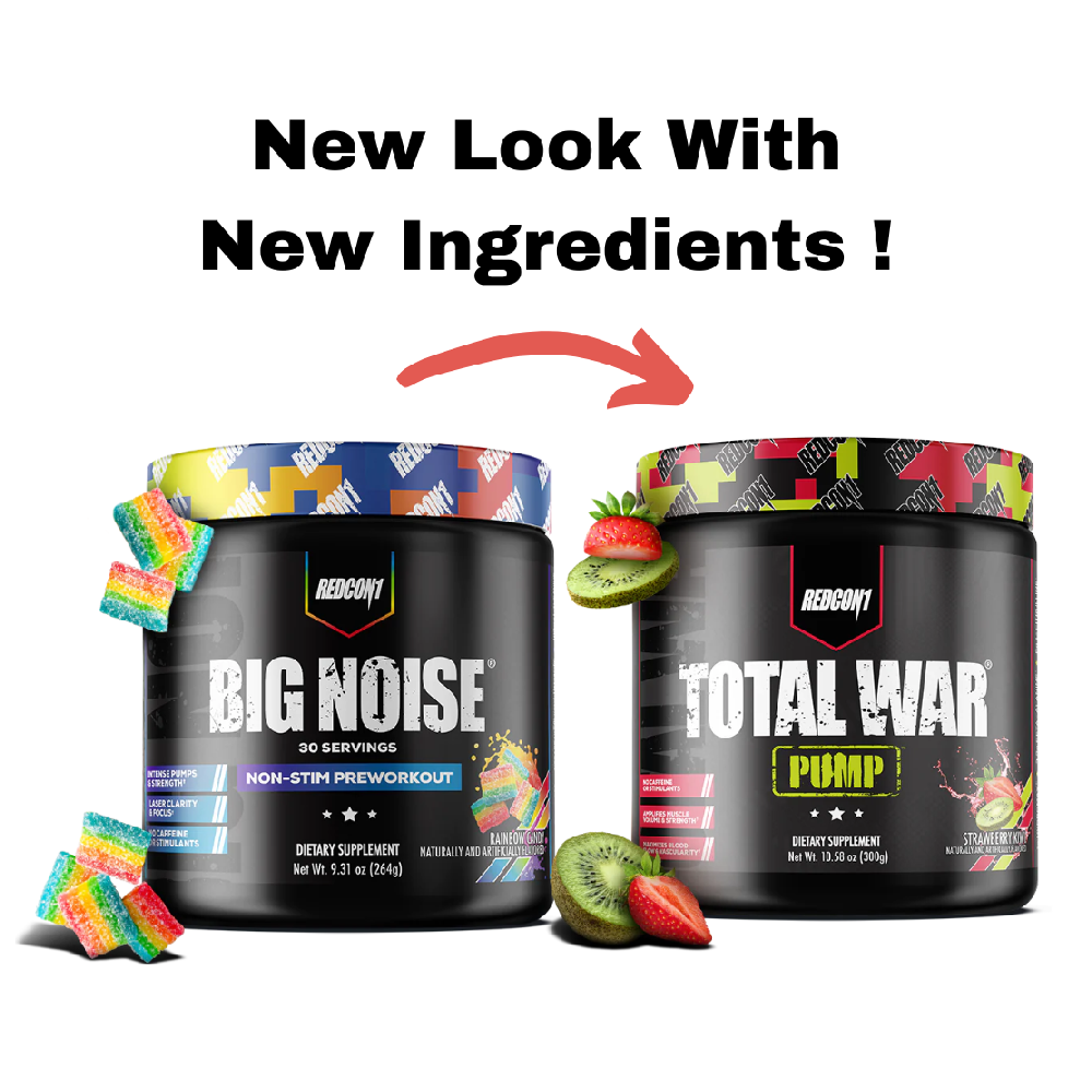 Redcon1 TOTAL WAR PUMP | NON-STIM PRE-WORKOUT (40/20 Servings) – Couz-Nutri