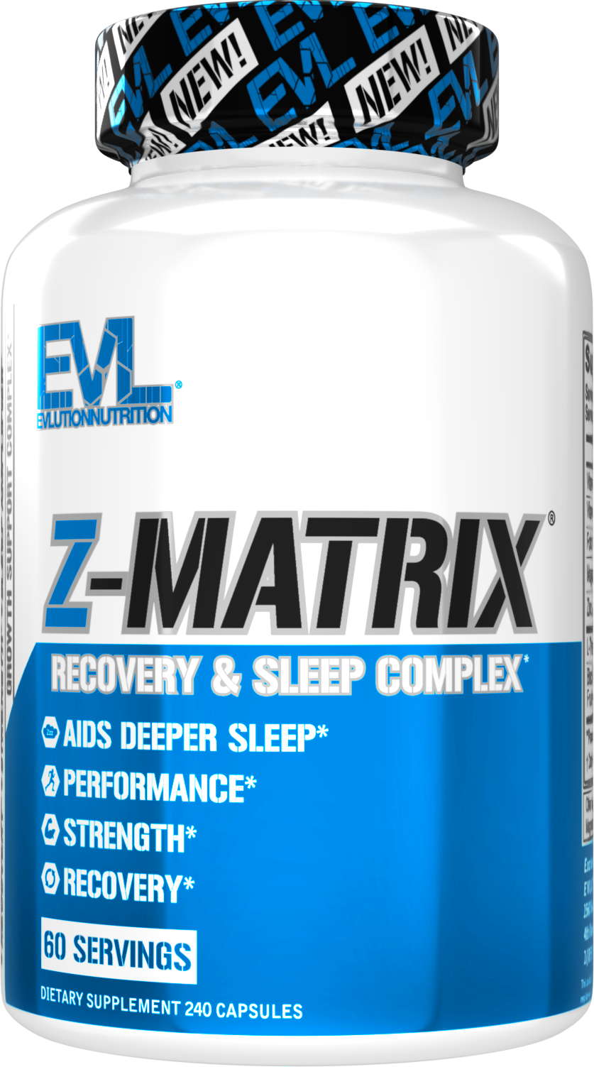 Evlution Nutrition Z-Matrix ZMA 60 Servings Deep Sleep Muscle Recovery ...